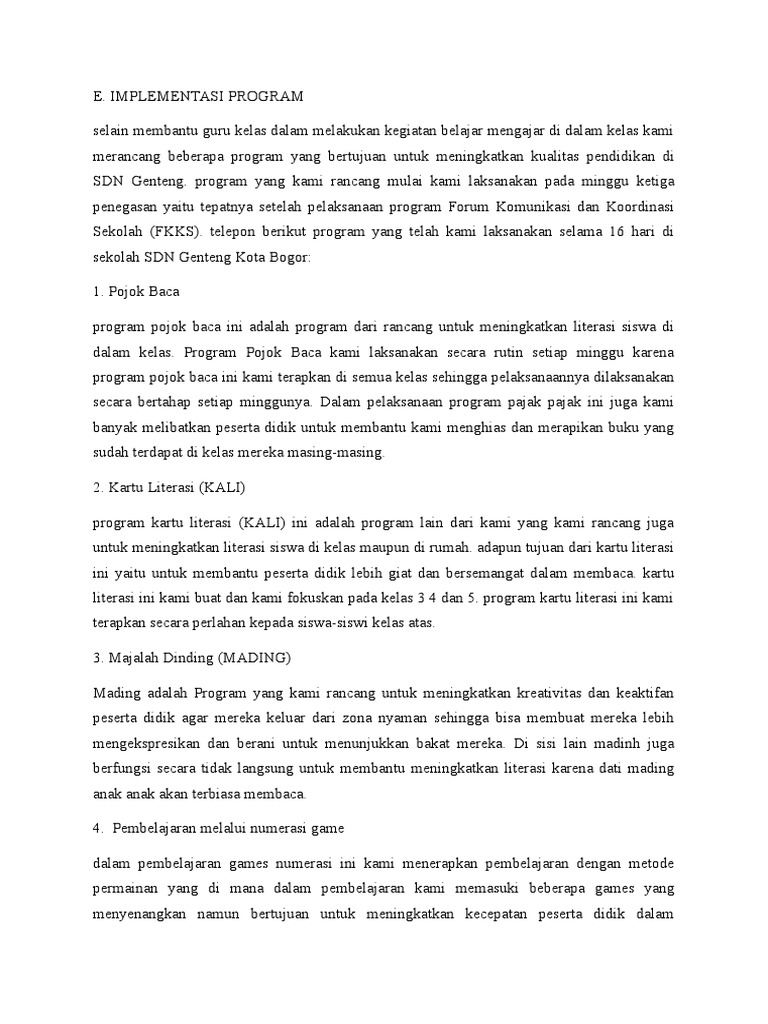 Laporan Akhir Bagian E, F | PDF