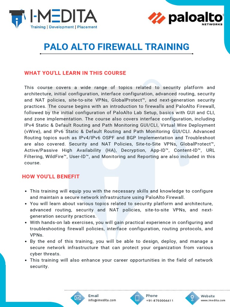 Palo Alto Firewall Training | PDF