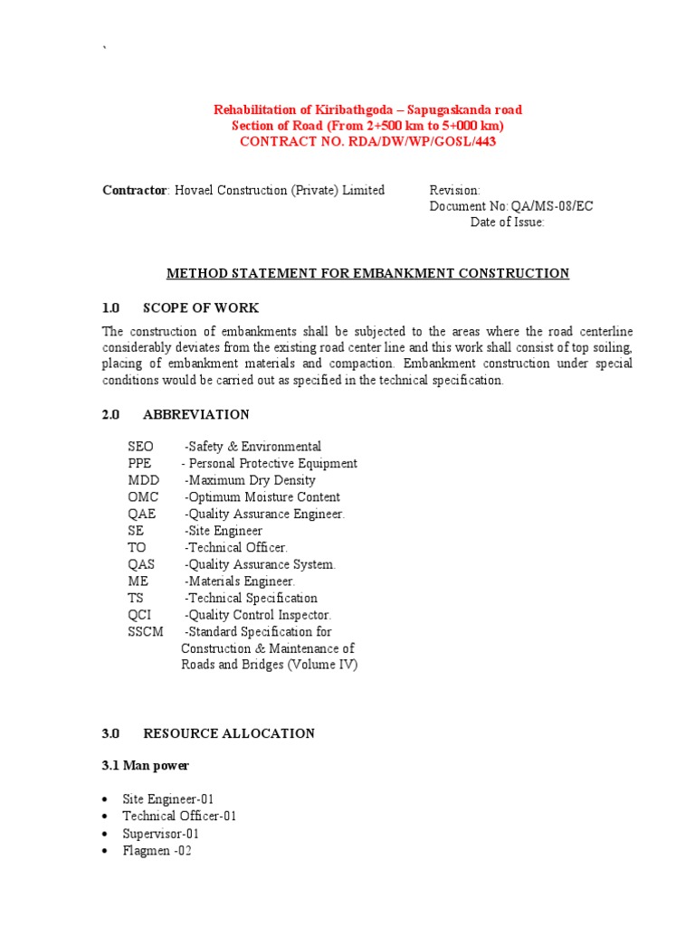 Embankment Construction | PDF
