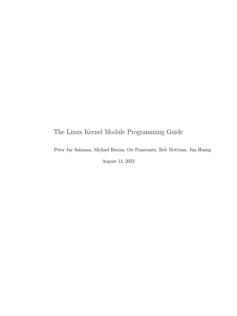 Linux Kernel Programming Guide Pdf Parameter Computer Programming Namespace