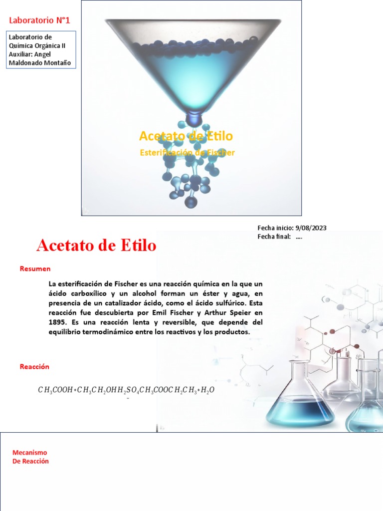 Sintesis de Acetato de Etilo | PDF | Ester | Etanol