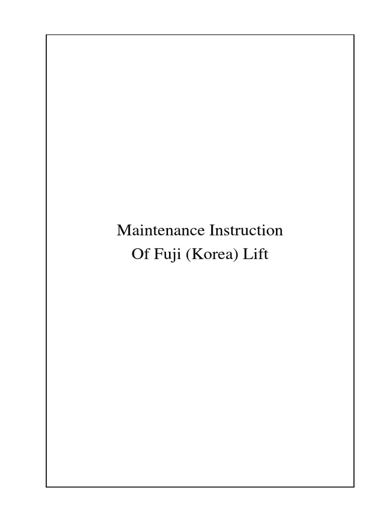 Lift Maintenance Instruction | PDF | Elevator | Belt (Mechanical)