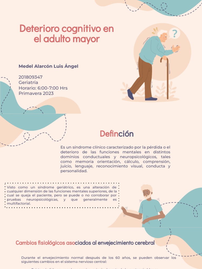 Deterioro Cognitivo en El Adulto Mayor | PDF