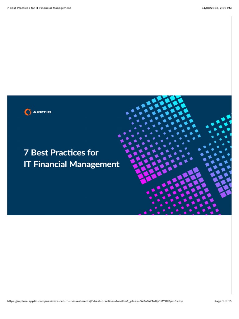 7 Best Practices For IT Financial Management | PDF