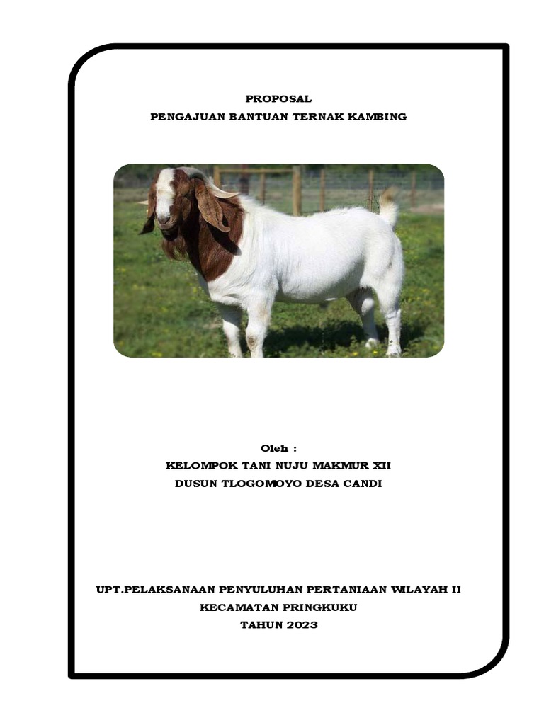 Proposal Bantuan Ternak Kambing 2023 | PDF