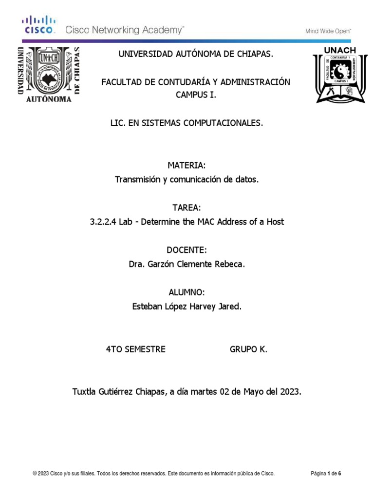 3.2.2.4 Lab - Determine The MAC Address of A Host | Descargar gratis PDF | Controlador de ...