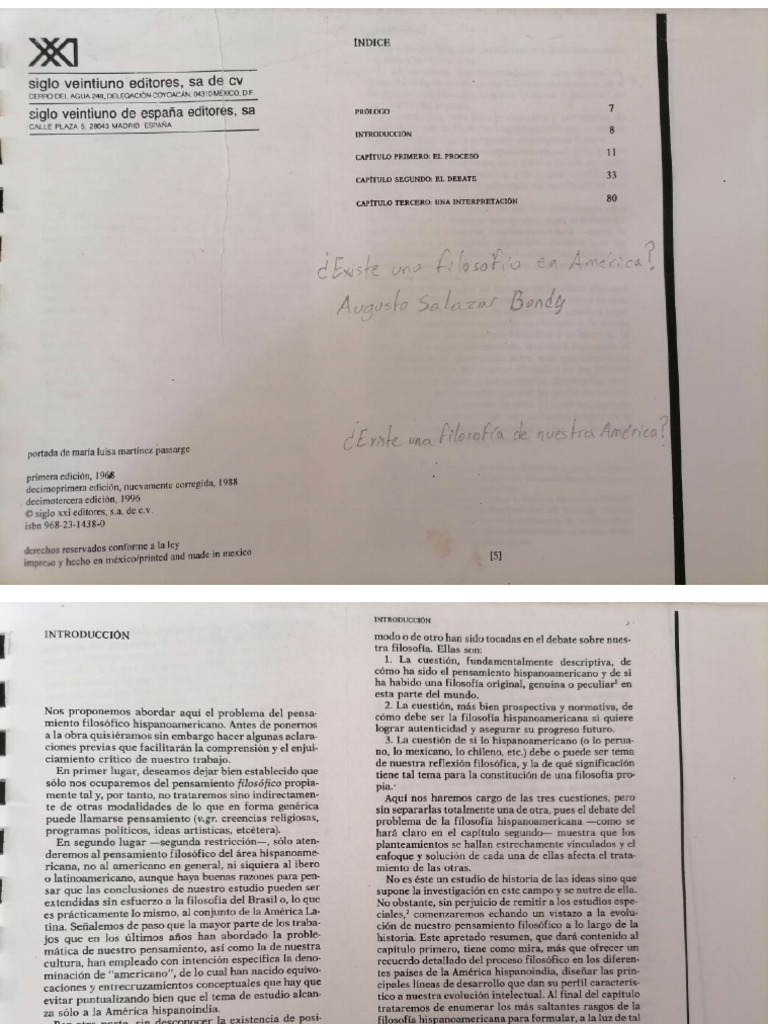 Augusto Salazar Bondy.Existe una filosofía en America_compressed | PDF