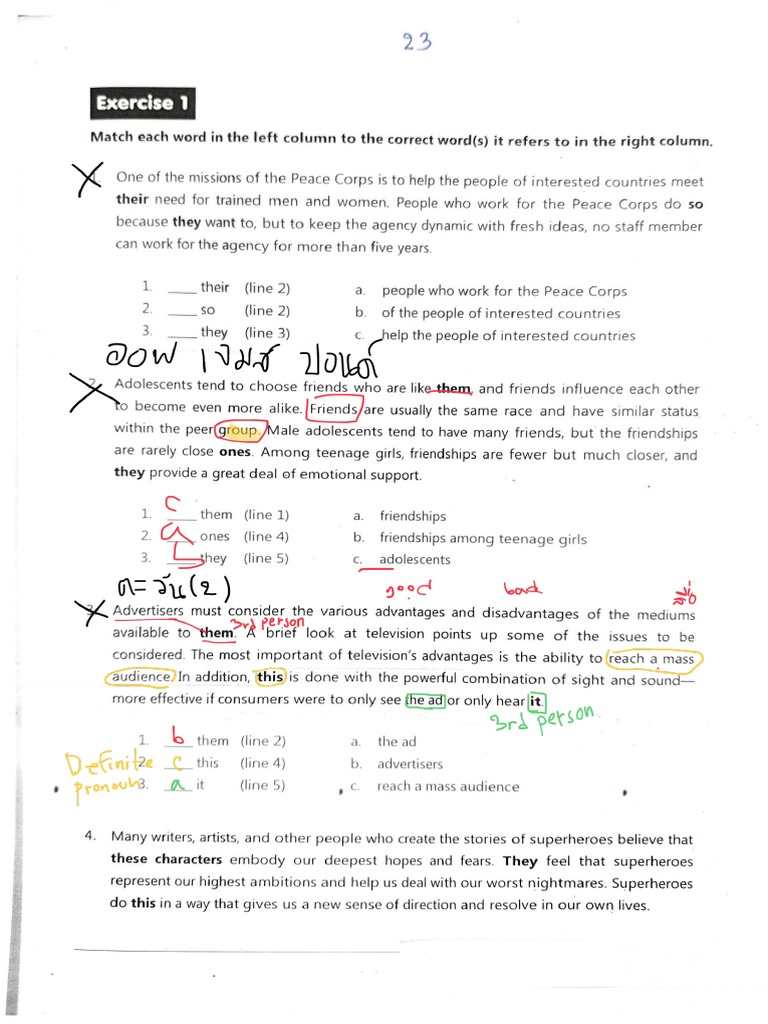 Reference Exercises For M.6 Students | PDF Reference Exercises For M.6 Students | PDF