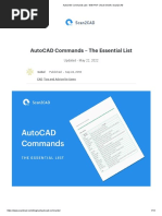 AutoCAD Commands Cheat Sheet | PDF
