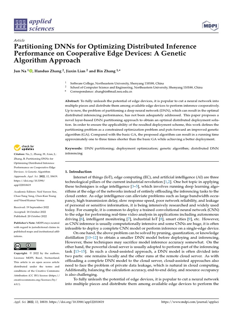 Partitioning DNNs For Optimizing Distributed Inference Performance ... Partitioning DNNs For Optimizing Distributed Inference Performance ...