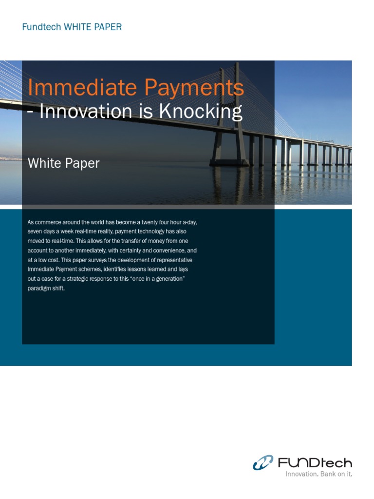 Immediate Payments White Paper | PDF | Payment System | Banks