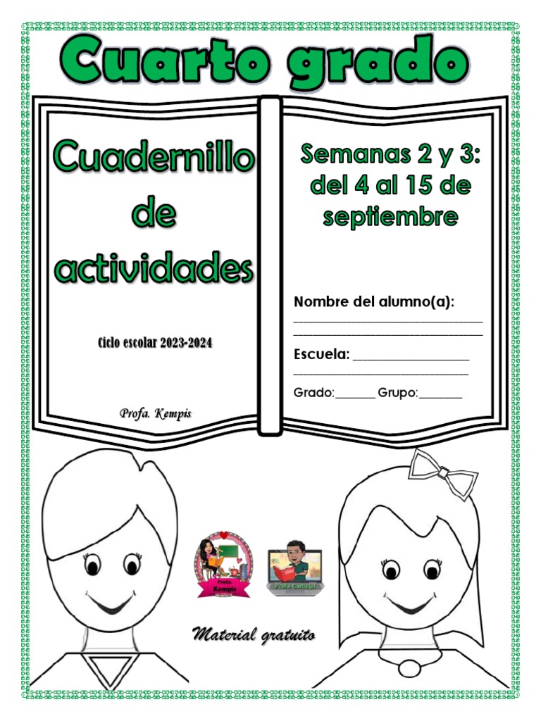 4° s2 y 3 Cuadernillo de actividades (anexos) Profa Kempis | PDF ...