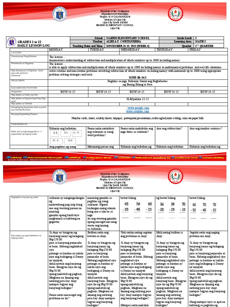 Math MTB 2 Week 3 Q3 | PDF