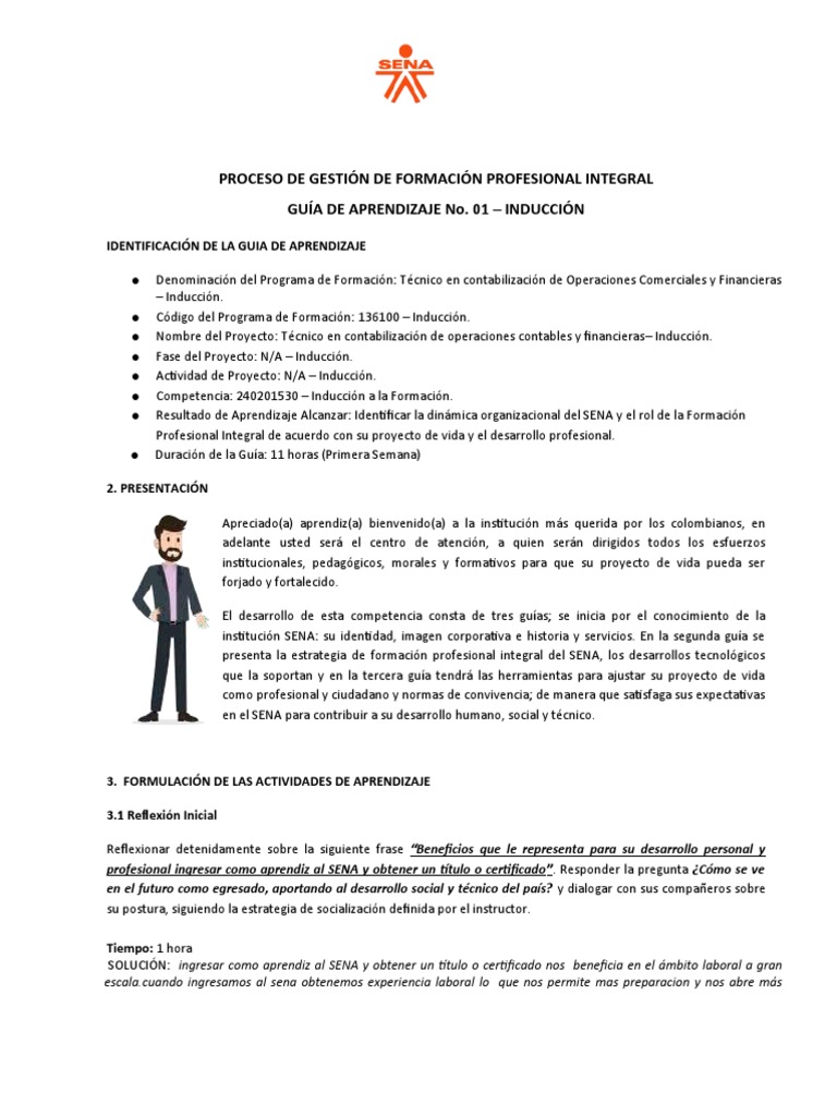 Guía 01 Inducción Pdf Aprendizaje Evaluación