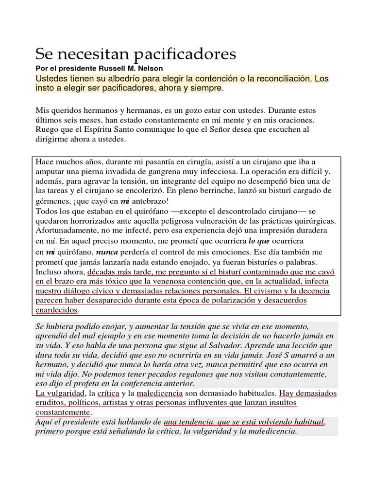 La necesidad de ser pacificadores | PDF | Jesús | Amor
