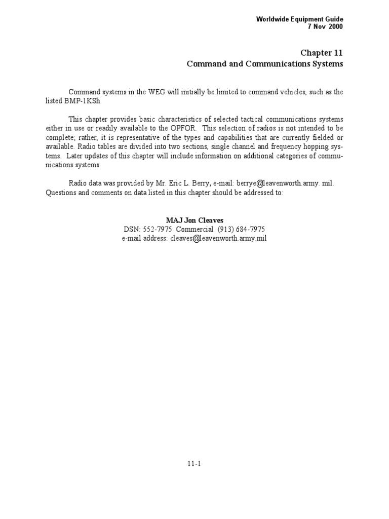 Tactical Command & Comms Systems | PDF