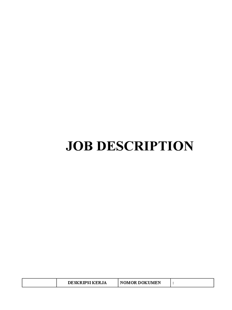 Form Job Desc | PDF
