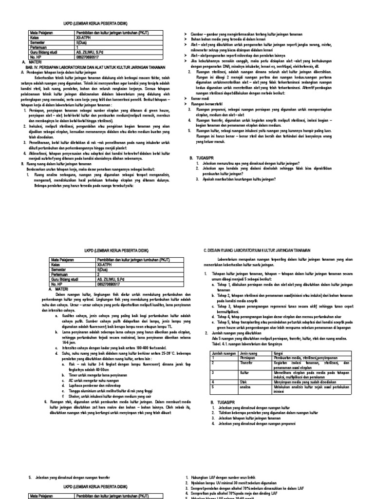 LKPD PKJT Xii Atph | PDF