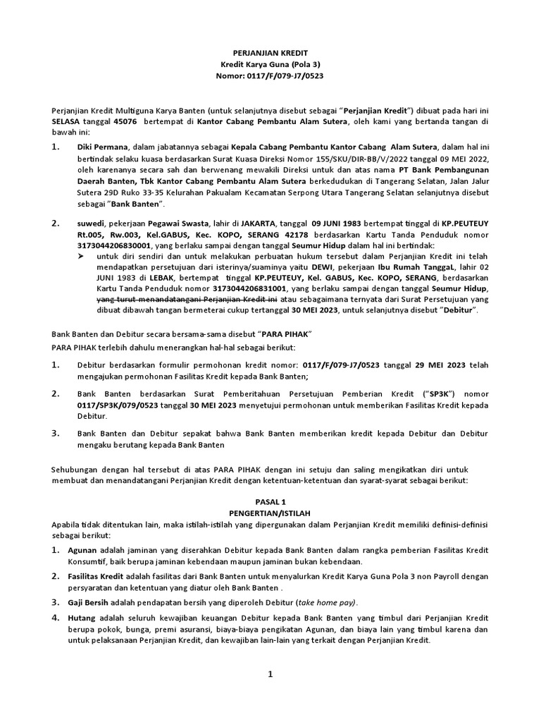 PK Pola 3 Suwendi | PDF