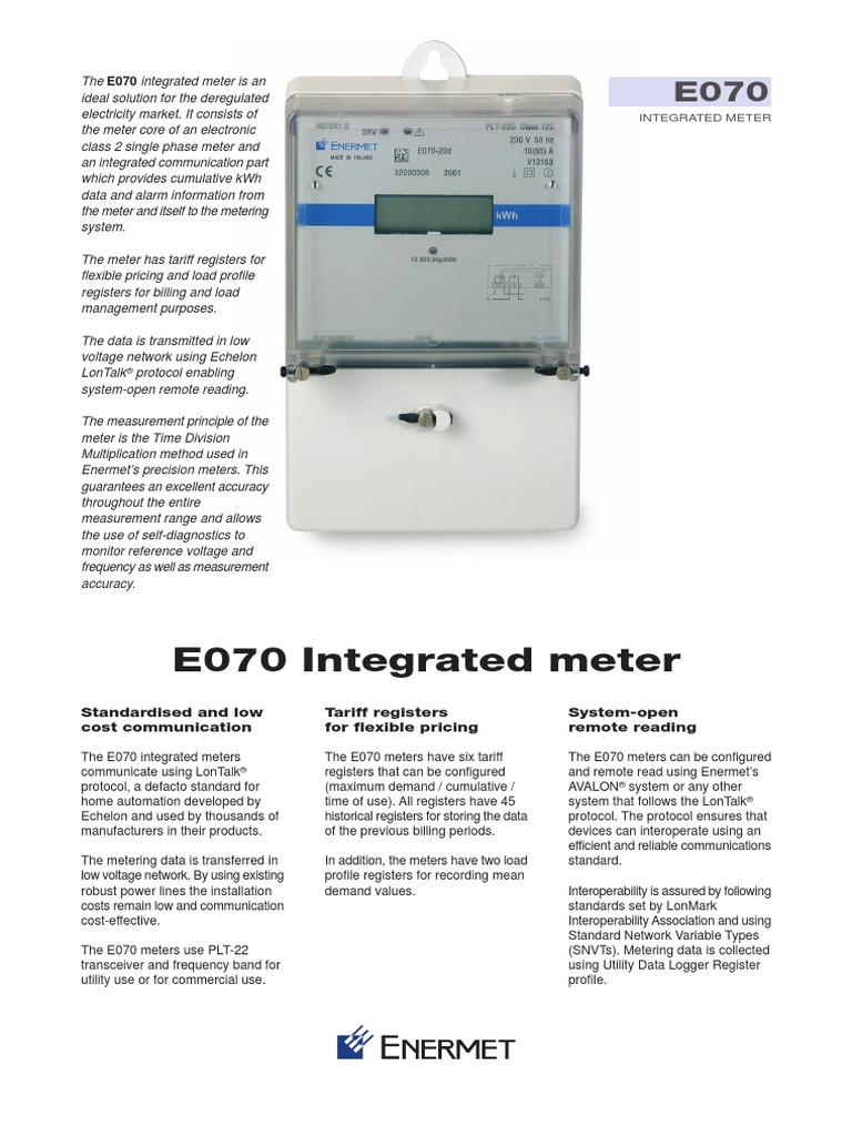 Elektromer E070 | PDF | Standardization | Computer Network