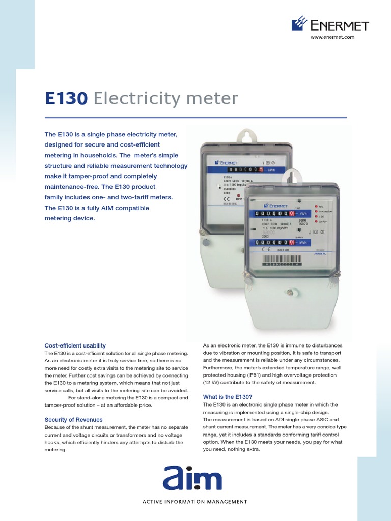Elektromer E130 | PDF
