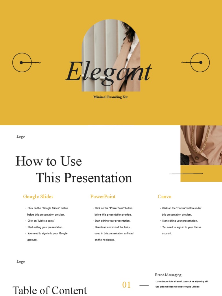 Gold Elegant Branding Kit Presentation | PDF | Human Communication ...