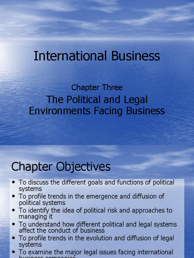 The Political and Legal Environments Facing Business | PDF