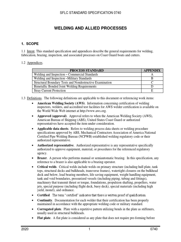 SFLC-Std-Spec-0740-(2020) | PDF