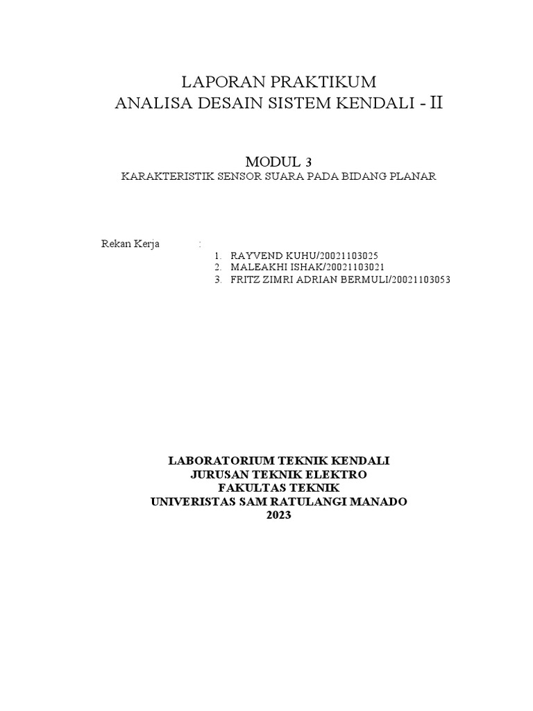 Robotika Modul 3 | PDF