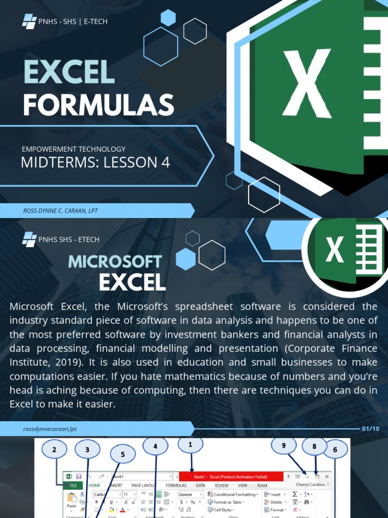 L4 Excel Formulas | PDF | Microsoft Excel | Chart