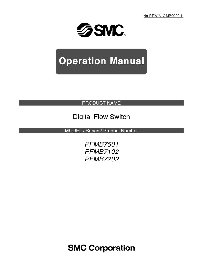 SMC Digital Flow Switch Manual | PDF | Power Supply | Electrical Connector