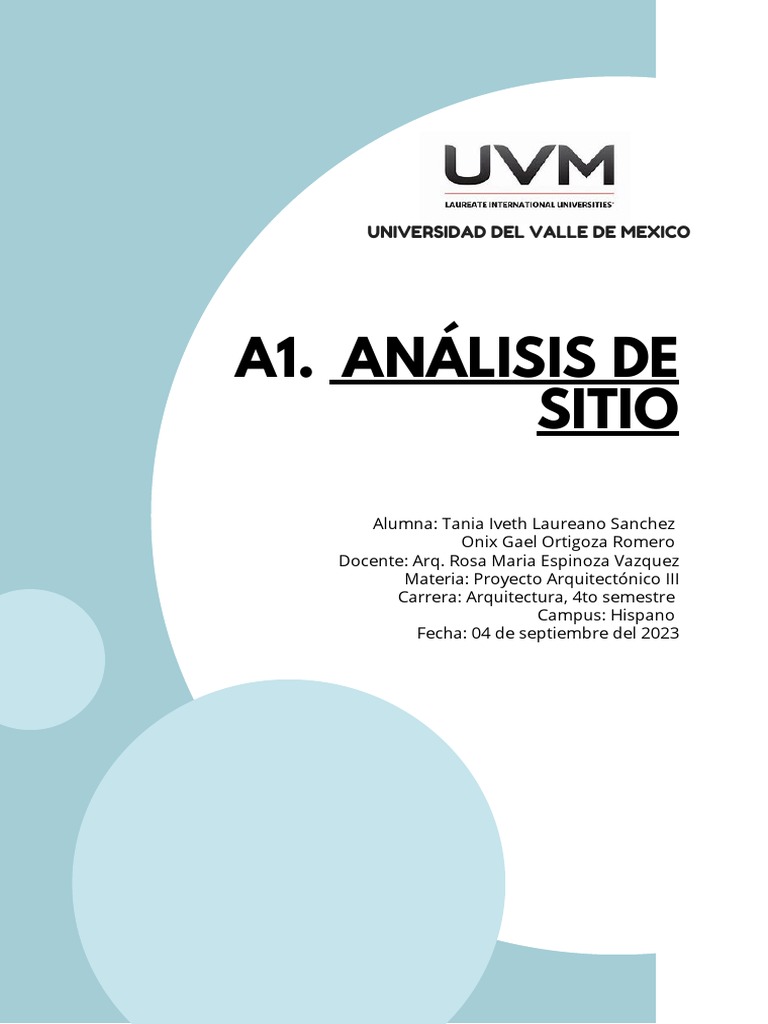 Proyecto Arquitectonico Iii-Uvm | PDF