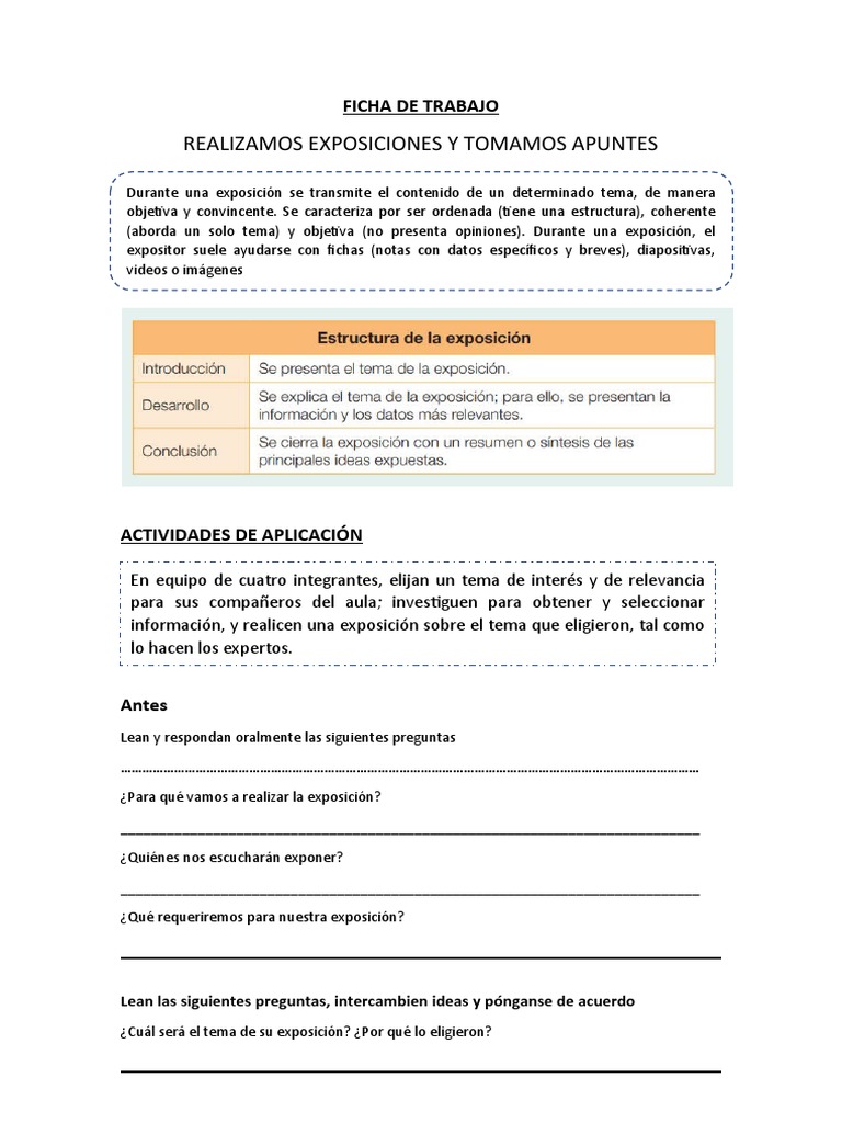 Ficha de Trabajo para La Semana | PDF