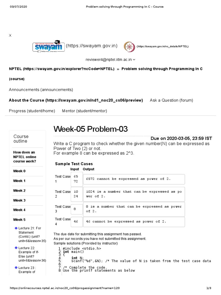 C Programming: Power of Two Checker | PDF | Control Flow | Applied ...