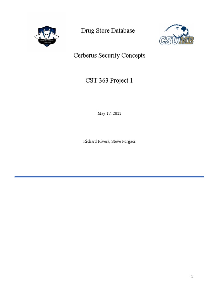 Project 1 Report-1 | PDF | Pharmacy | Database Index
