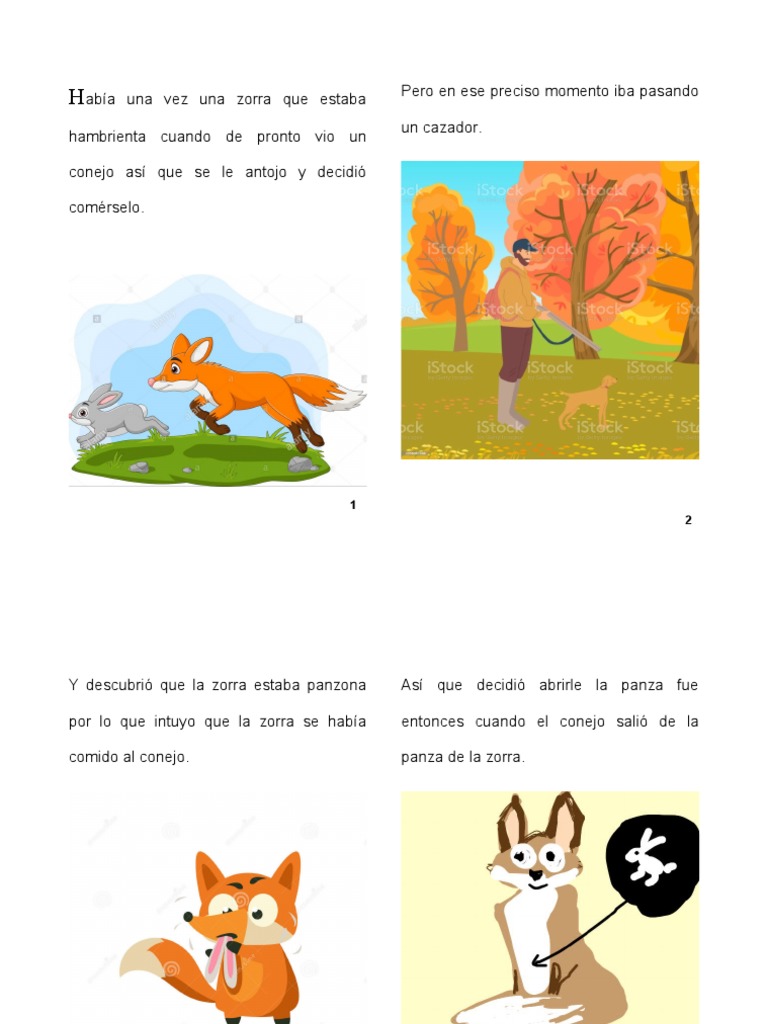 Cuento La Zorra y El Conejo | PDF