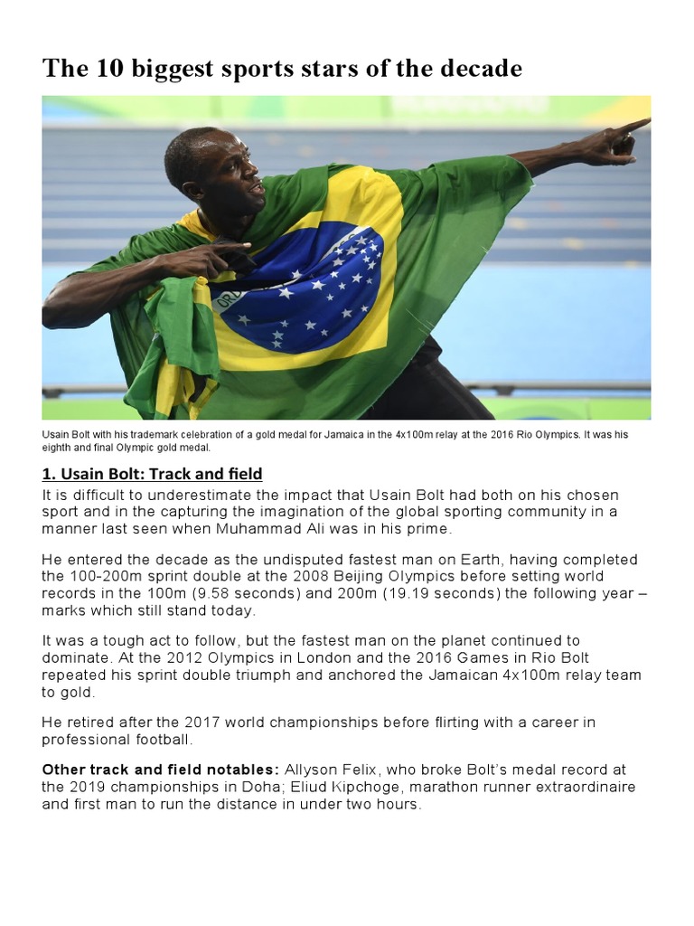 The 10 Biggest Sports Stars of The Decade | PDF | Lionel Messi | Tom Brady
