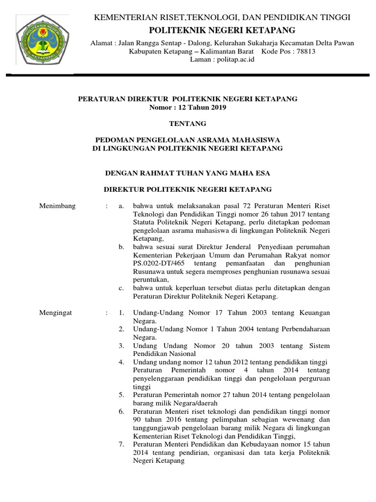 Pengelolaan Rusunawa | PDF