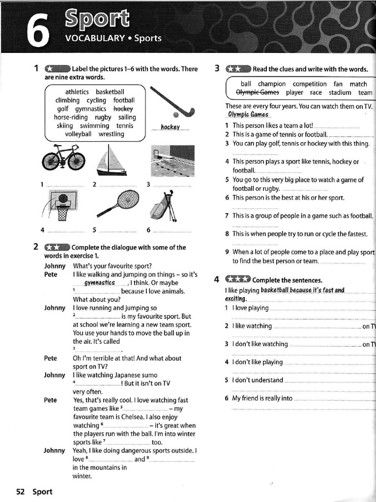 English Plus 1 Year 5 Meet 1 Activity | PDF | Sports | Entertainment