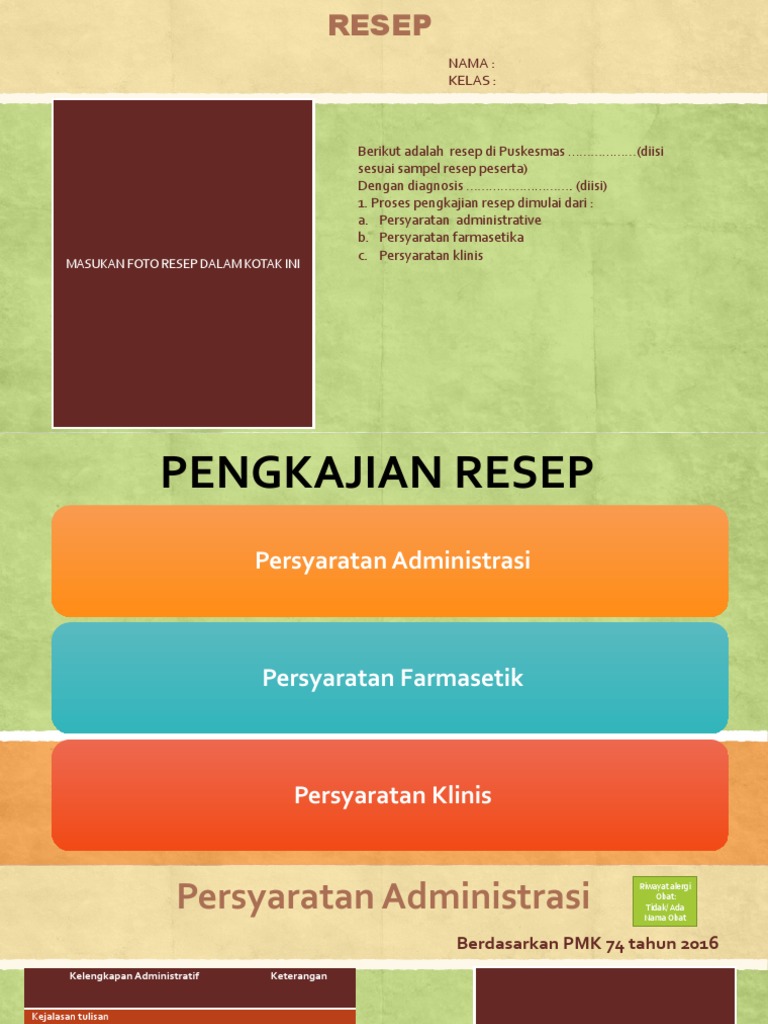 Contoh Form Pengkajian Resep | PDF