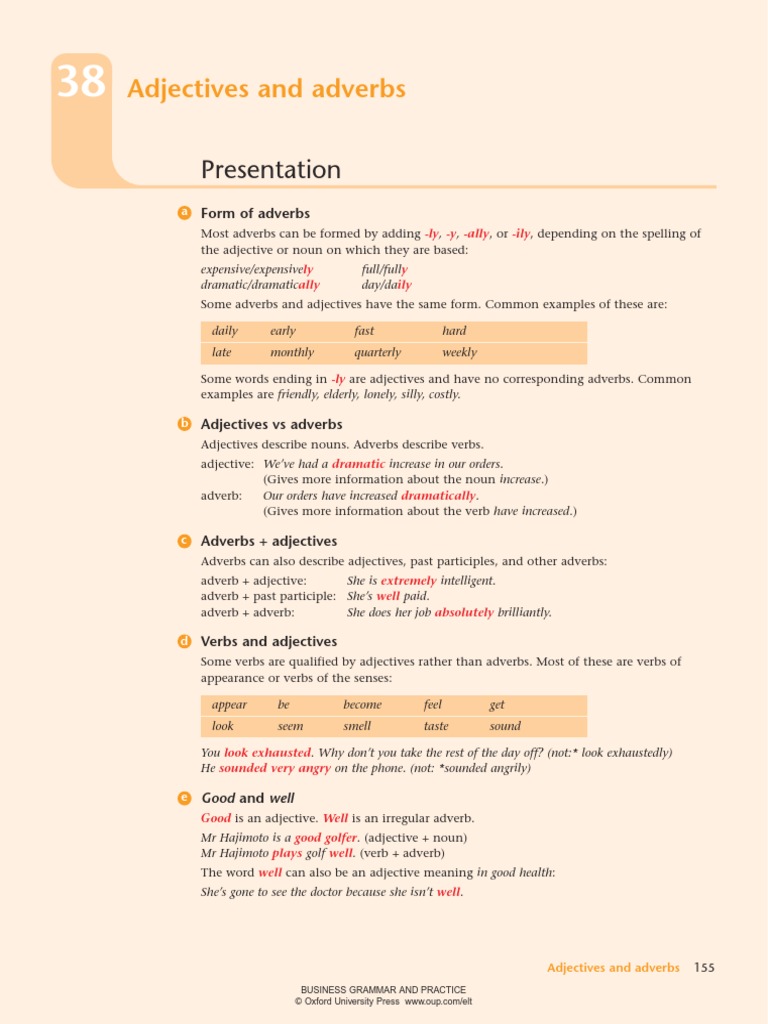 Adjectives and Adverbs | PDF | Adjective | Adverb