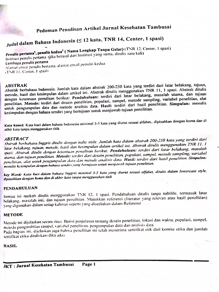 Format penulisan Jurnal | PDF
