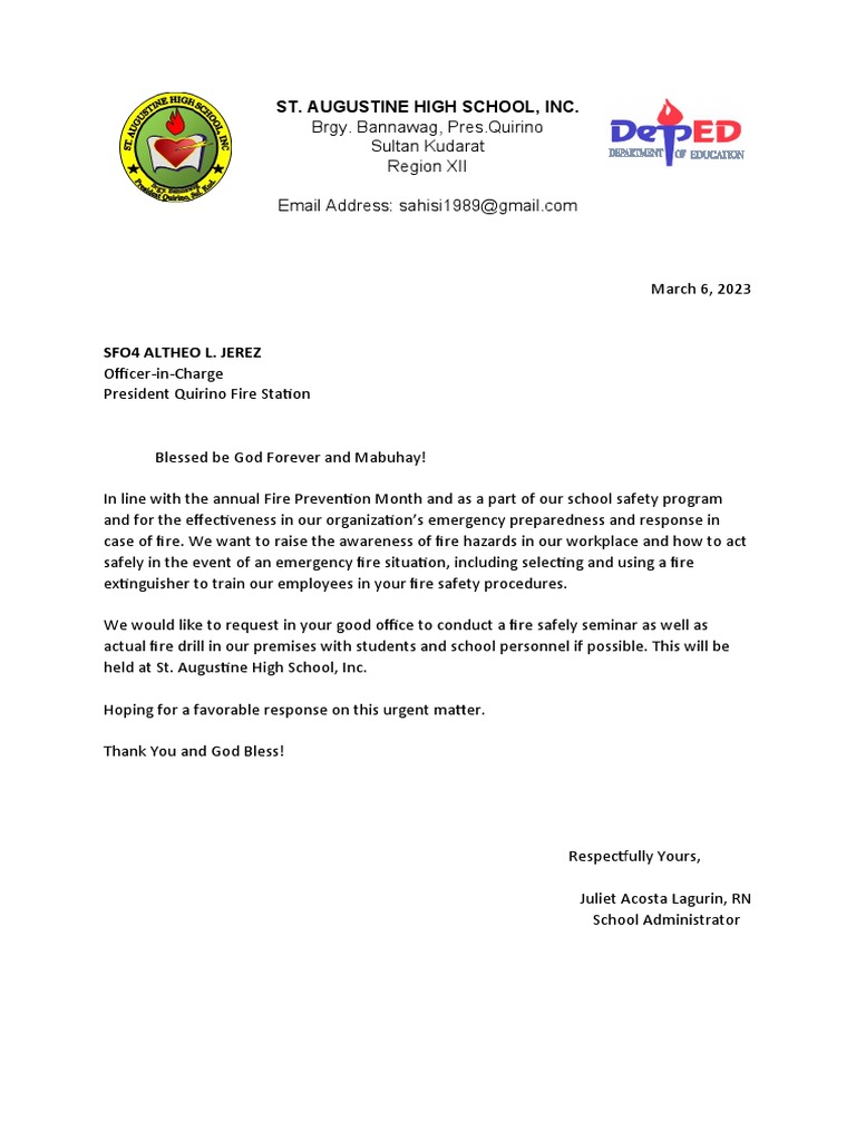 Fire Drill Request | PDF