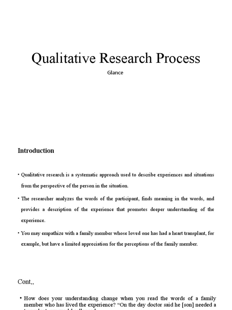 Qualitative Research Process | PDF | Ethnography | Qualitative Research