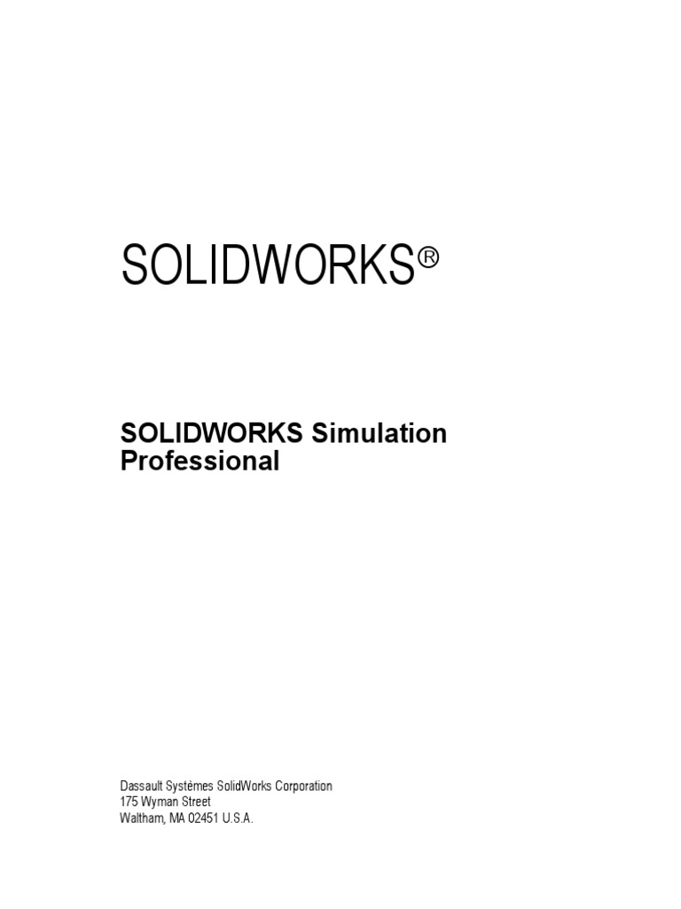 Solidworks Simulation Professional Training Course | PDF | Fatigue (Material) | Materials