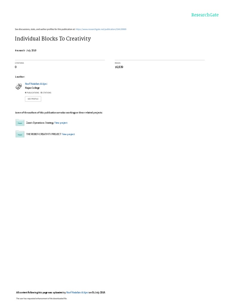 Creativity | PDF | Creativity | Thought