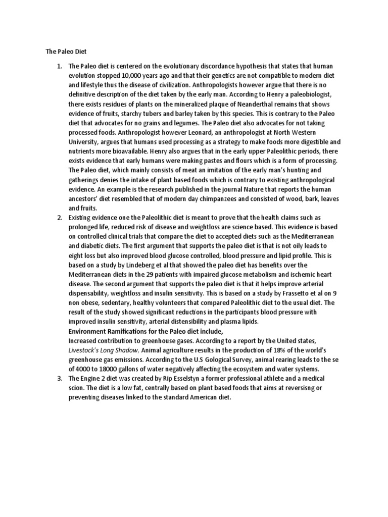The Paleo Diet Download Free Pdf Paleolithic Diet Causes Of Death