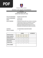 Traffic Volume Count Survey Guide | PDF | Traffic | Road Transport