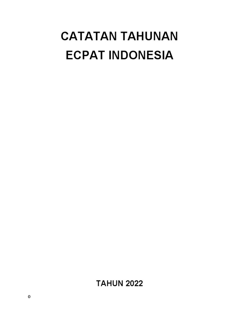 Keberhasilan ECPAT Indonesia 2022 | PDF
