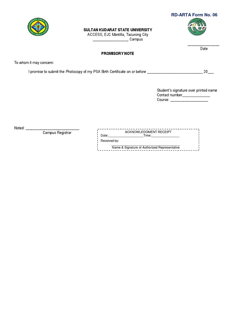 Promissory Note | PDF